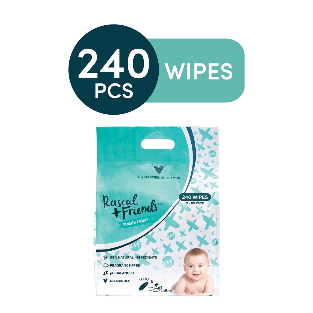 Ships immediately Rascal + Friends Sensitive Baby Wipes 3-Pack (240 ...