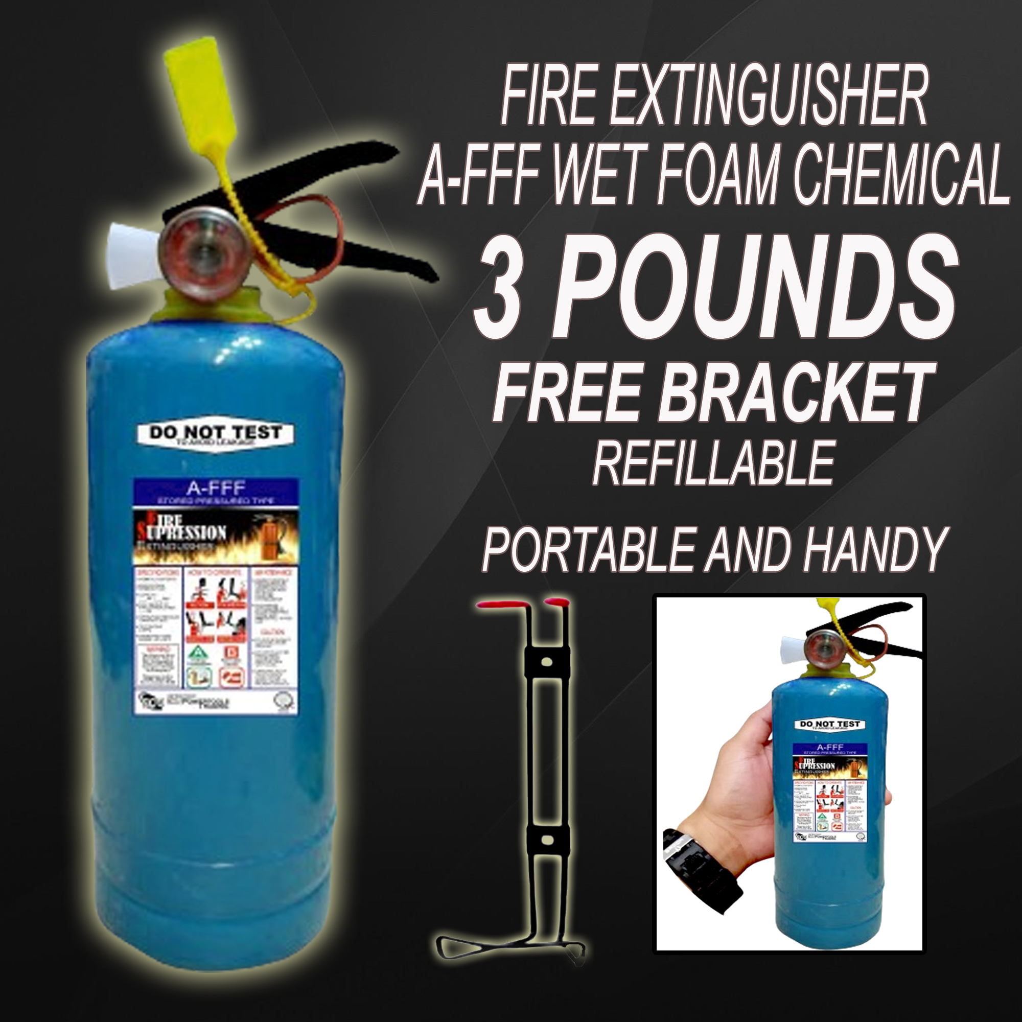 3 LBS | Fire Extinguisher BLUE A-FFF (Wet Chemical) | Lazada PH