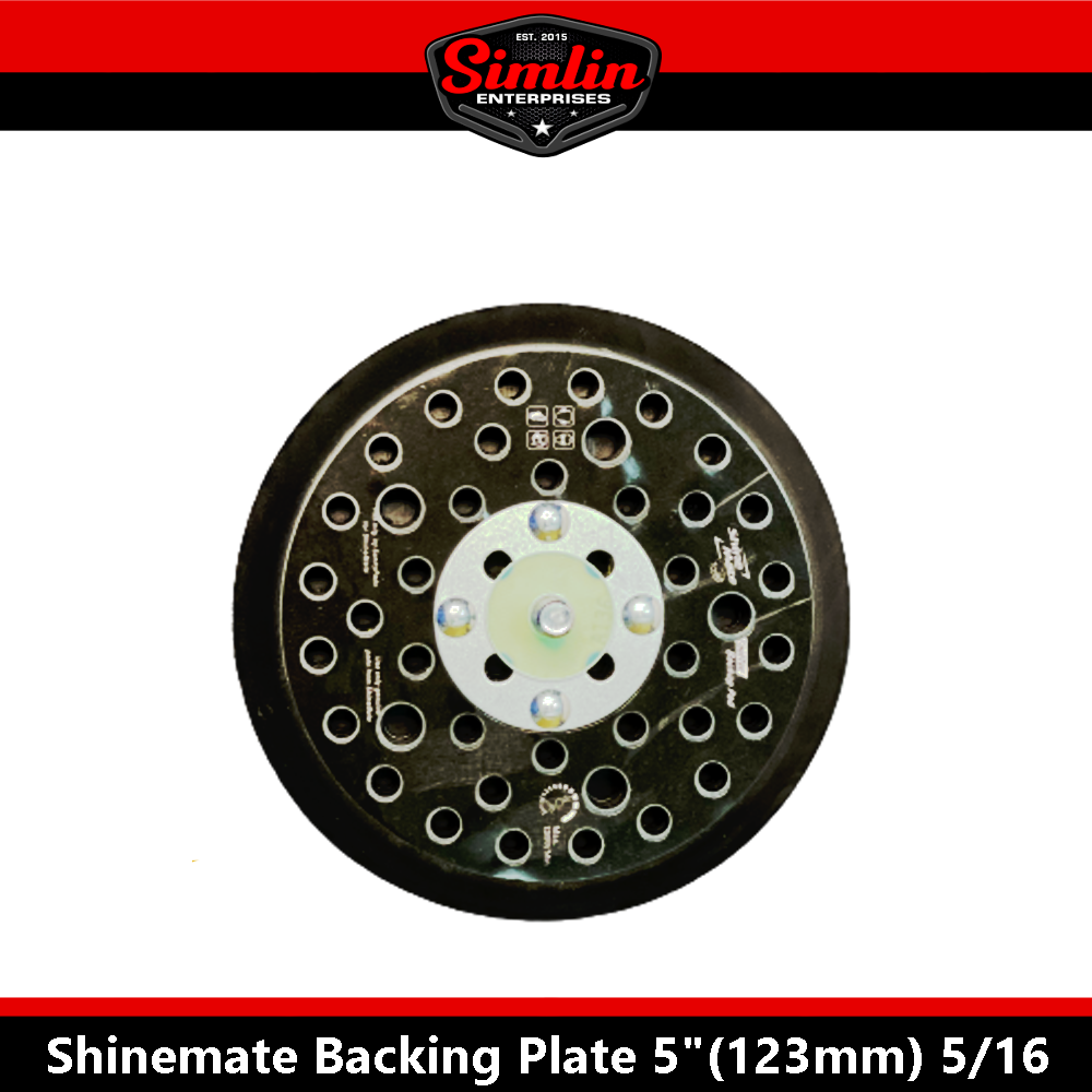 ShineMate Backing Plate Multi Hole Black 5"(123mm) 5/16 FOR ERO600 ...