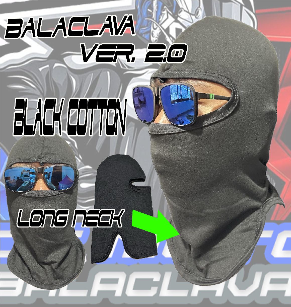 Motorcycle Balaclava Full face Mask Bonnet with FOAM | Lazada PH