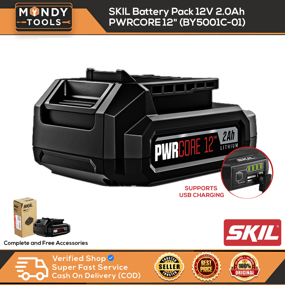 SKIL Battery Pack 12V 2.0Ah PWRCORE 12" (BY5001C-01) (Original) | Lazada PH