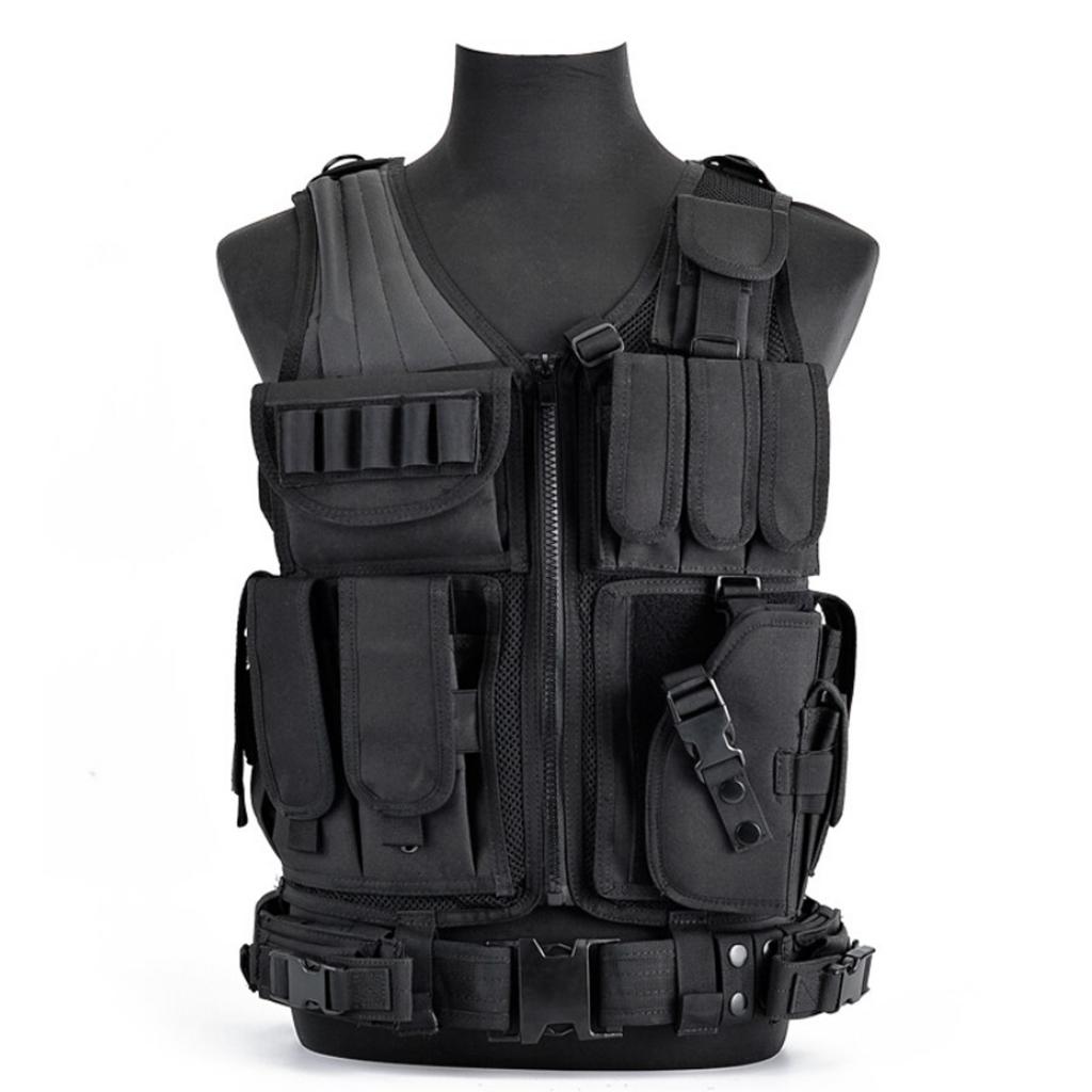 Outdoor Gaming Vest Unisex Military Tactical Molle Vest Adjustable ...