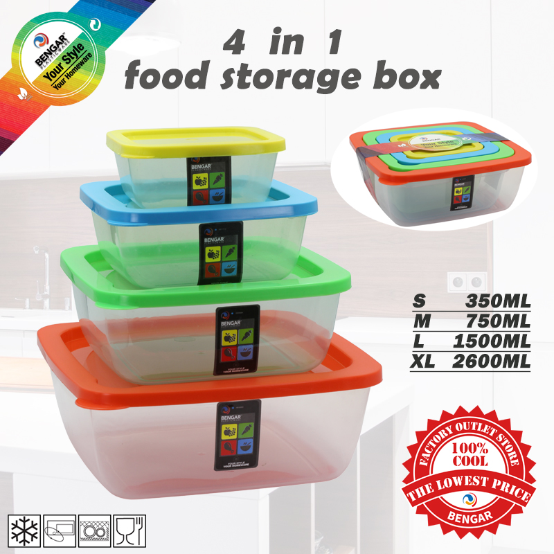 (SET-071) 4 in 1 Food Storage Box Set Food Keeper Set | Lazada PH