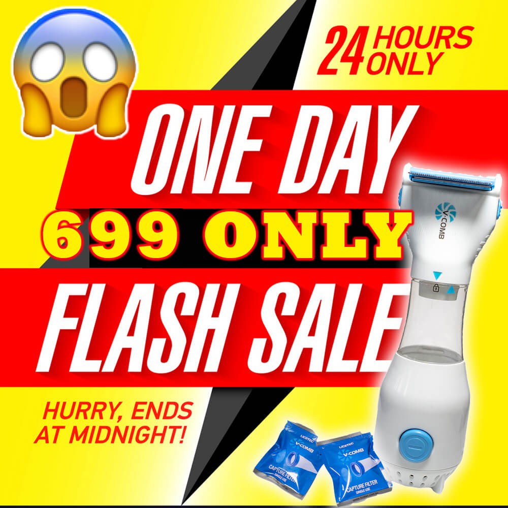 Original Comb electric head lice vacuum kuto and lisa remover hair comb ...