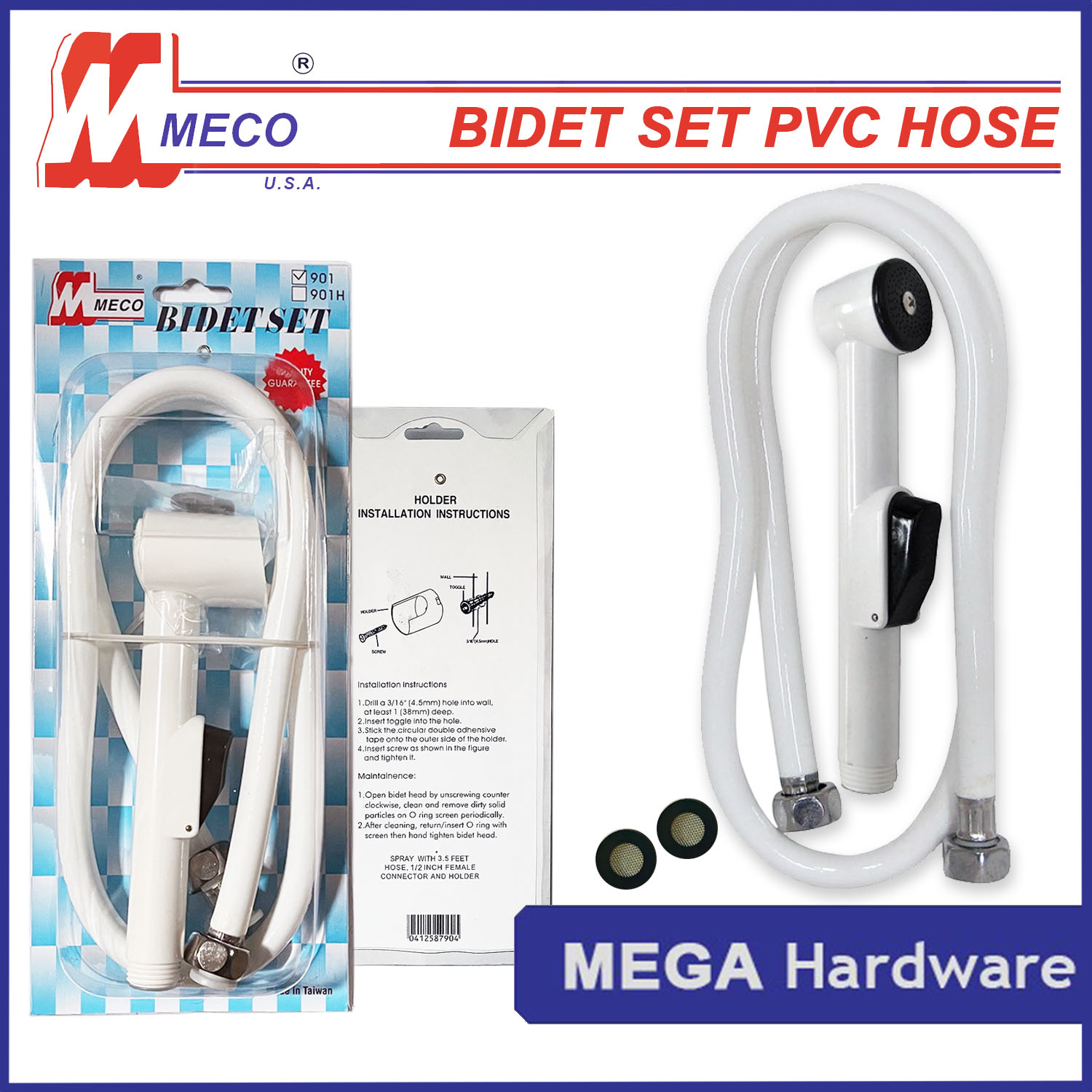 MECO High Quality PVC / Chrome Bidet Set (Hose, Head & Holder) | Lazada PH
