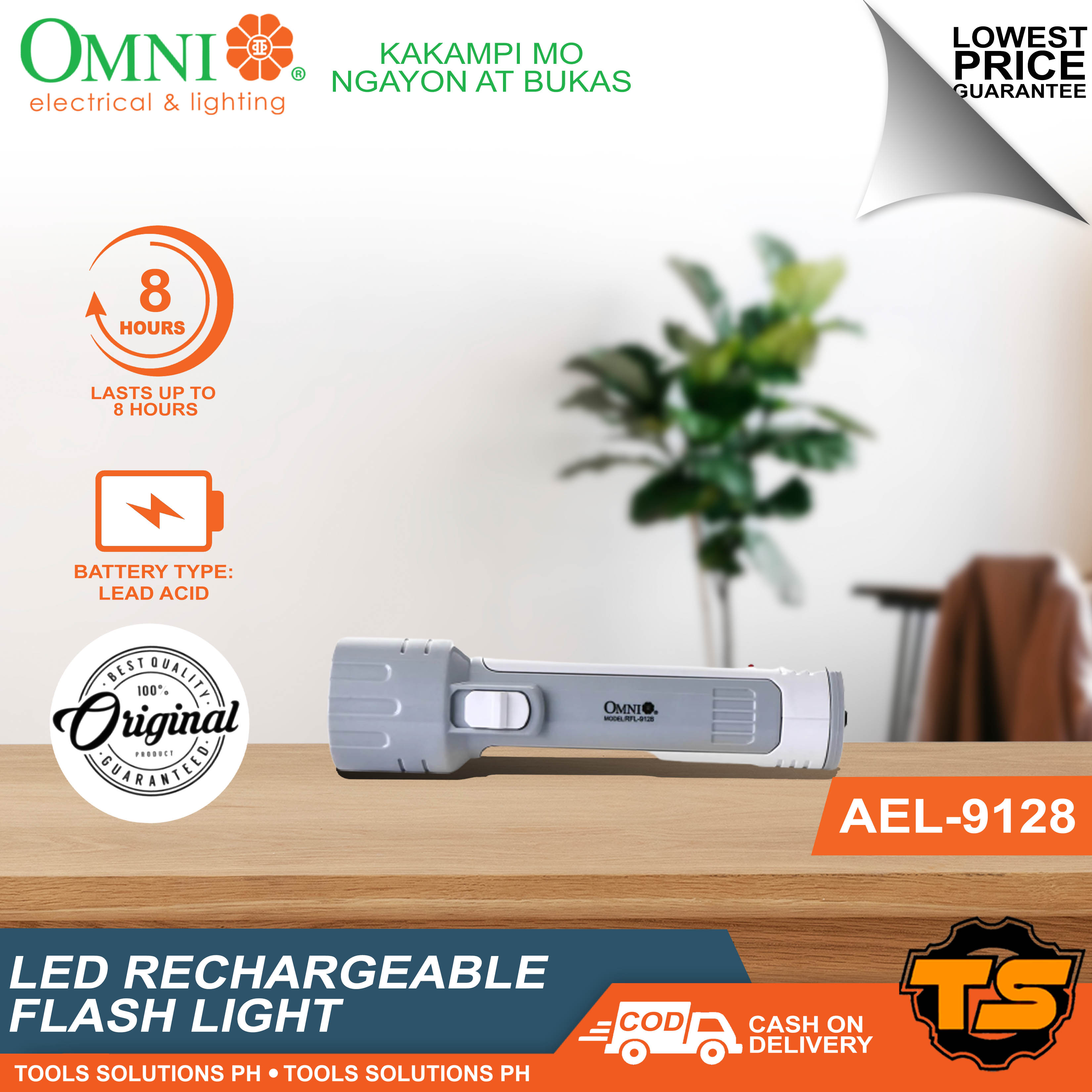 OMNI Rechargeable Emergency Lights AEL-010, RFL- 9128, AEL-100, AEL-200 & AEL-T30 | Lazada PH