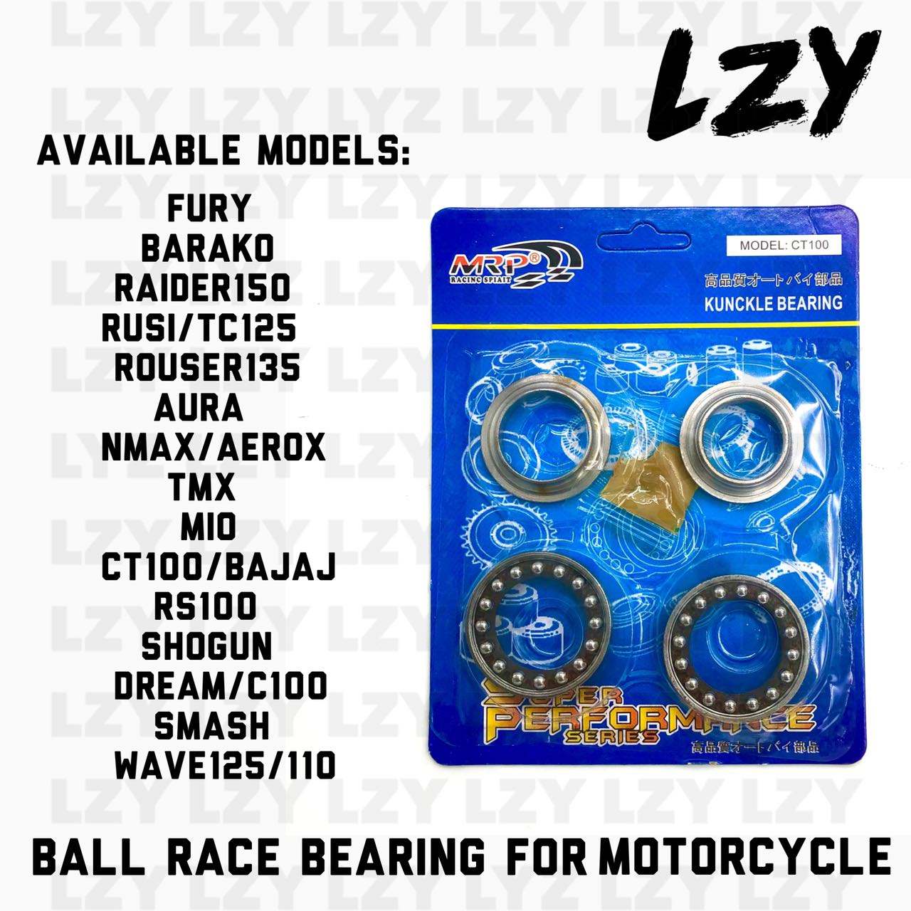 LZY Ball Race Bearing Motorcycle FURY BARAKO RAIDER150 RUSI NMAX AEROX ...