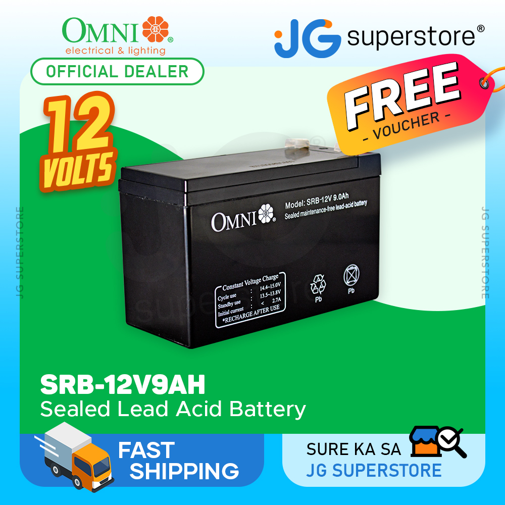 OMNI Sealed Lead Acid Rechargeable Battery 12V 9Ah with 20 Hours ...