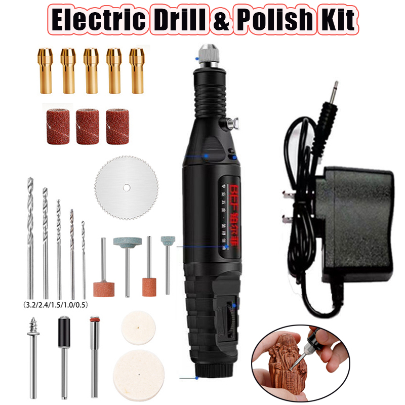 Professional Mini Grinding Set 12V DC Drill Grinder Tool 0.5-3.2mm ...