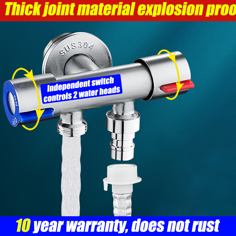 SUS Two Way Angle Valve Double Water Double Control Angle Valve Double ...