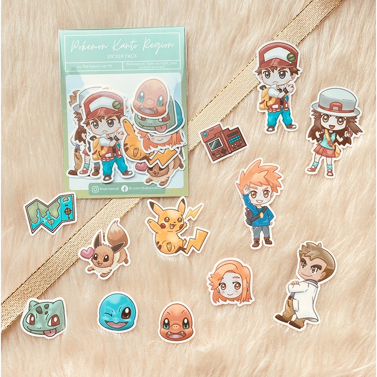 Pokemon Kanto Region Sticker Pack | Waterproof Laptop Stickers | The ...
