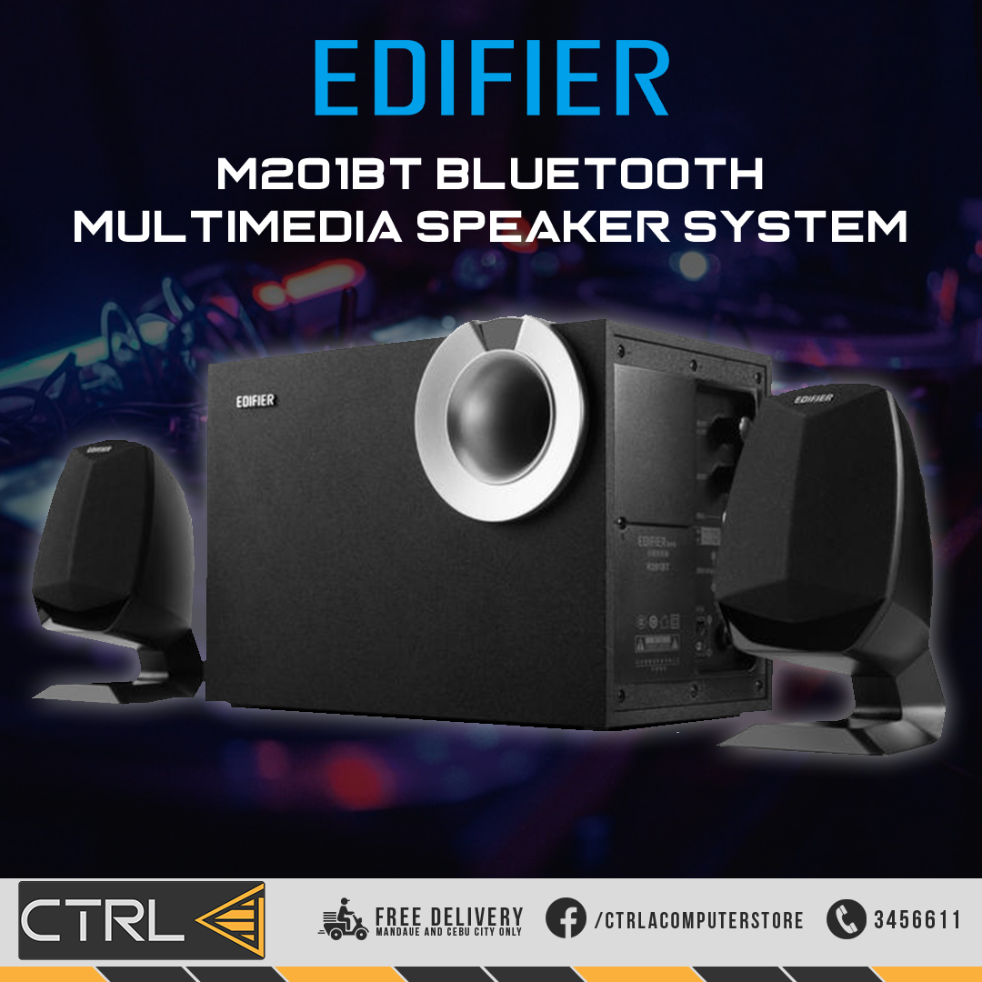 Edifier M201BT 2.1 Bluetooth Multimedia Speaker System - Black | Lazada PH