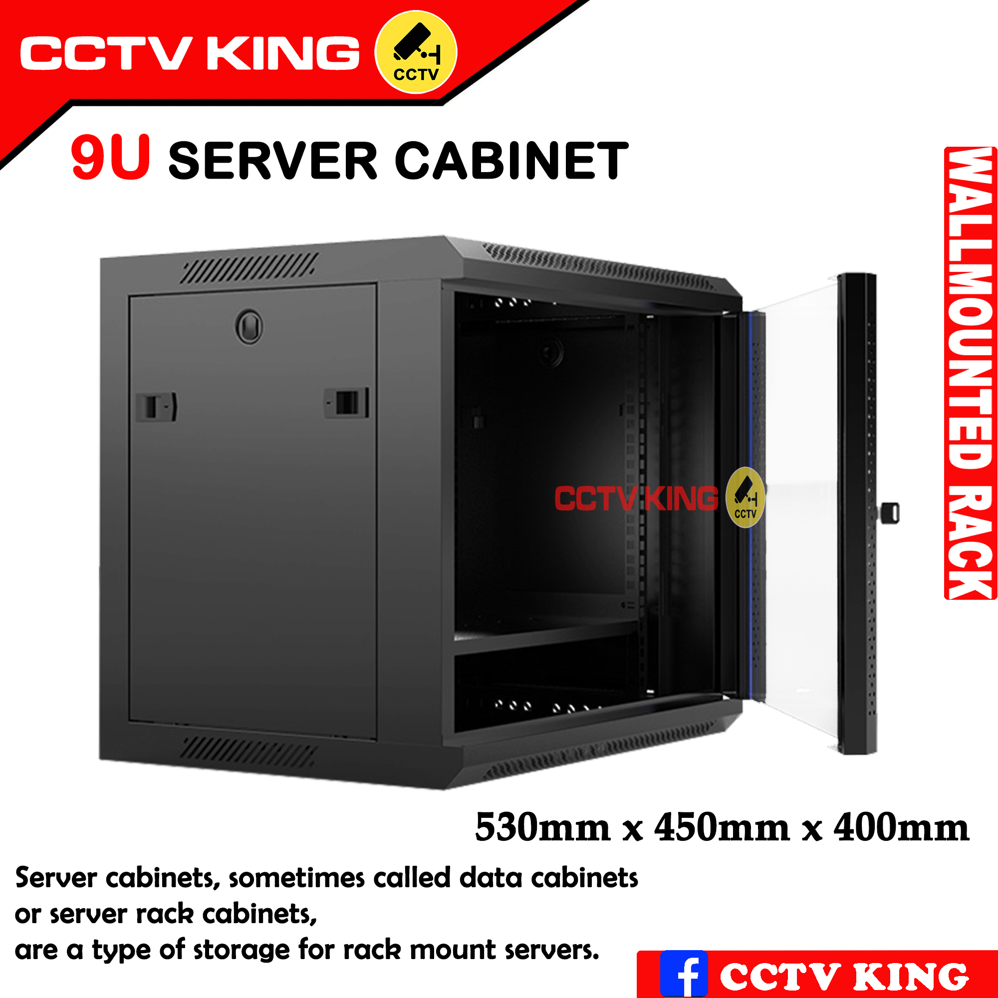 CCTV King 9U Data Rack / Server Cabinet / Data Cabinet / Server Rack ...