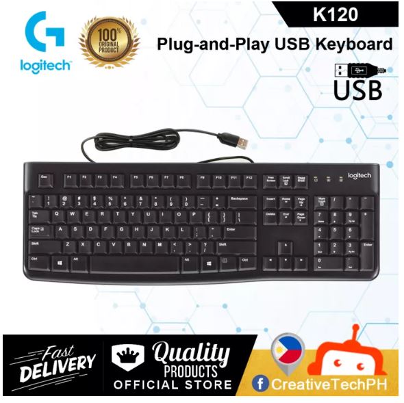 Logitech Usb Keyboard K120 Corded Keyboard Lazada Ph