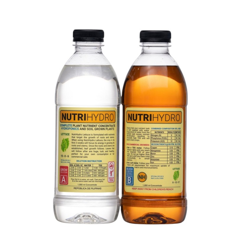 Lettuce Nutsol | NutriHydro Nutrient Solution Concentrate | Hydroponics ...