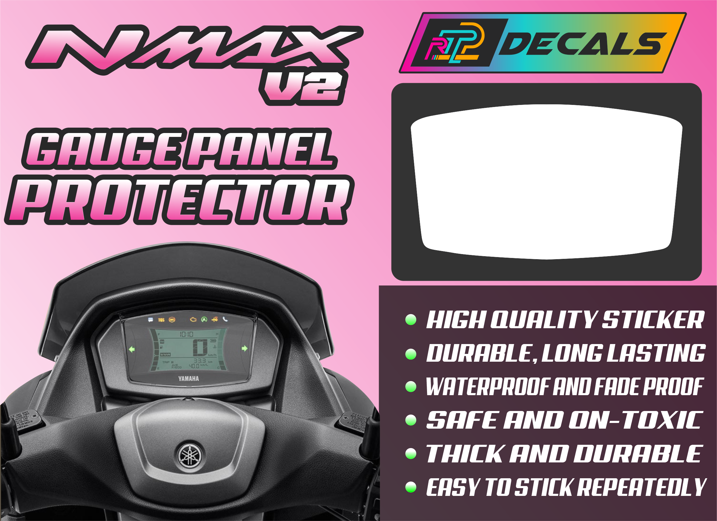 Yamaha Nmax V2 Gauge Panel Protection Clear Film | Lazada PH