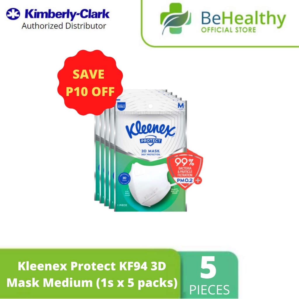 Kleenex Protect KF94 3D Mask Medium (1 Piece x 5 Packs) | Lazada PH