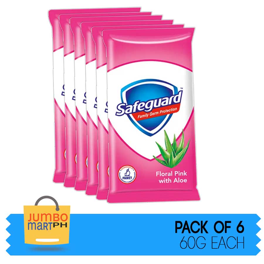SAFEGUARD FLORAL PINK WITH ALOE BATH SOAP 60G / SET OF 6 | Lazada PH