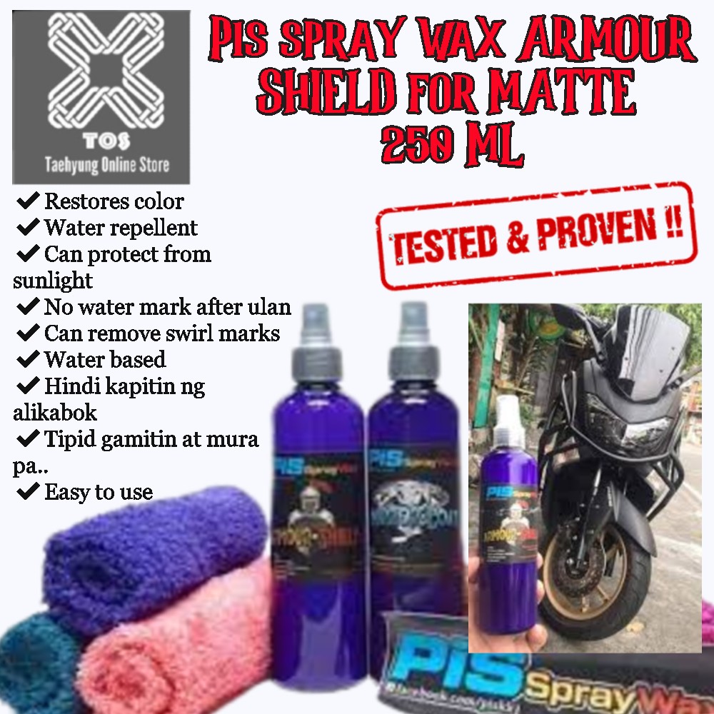 ORIGINAL MADE IN PH PIS SPRAY WAX (MATTE) FOR SUZUKI RAIDER R150 CARB ...