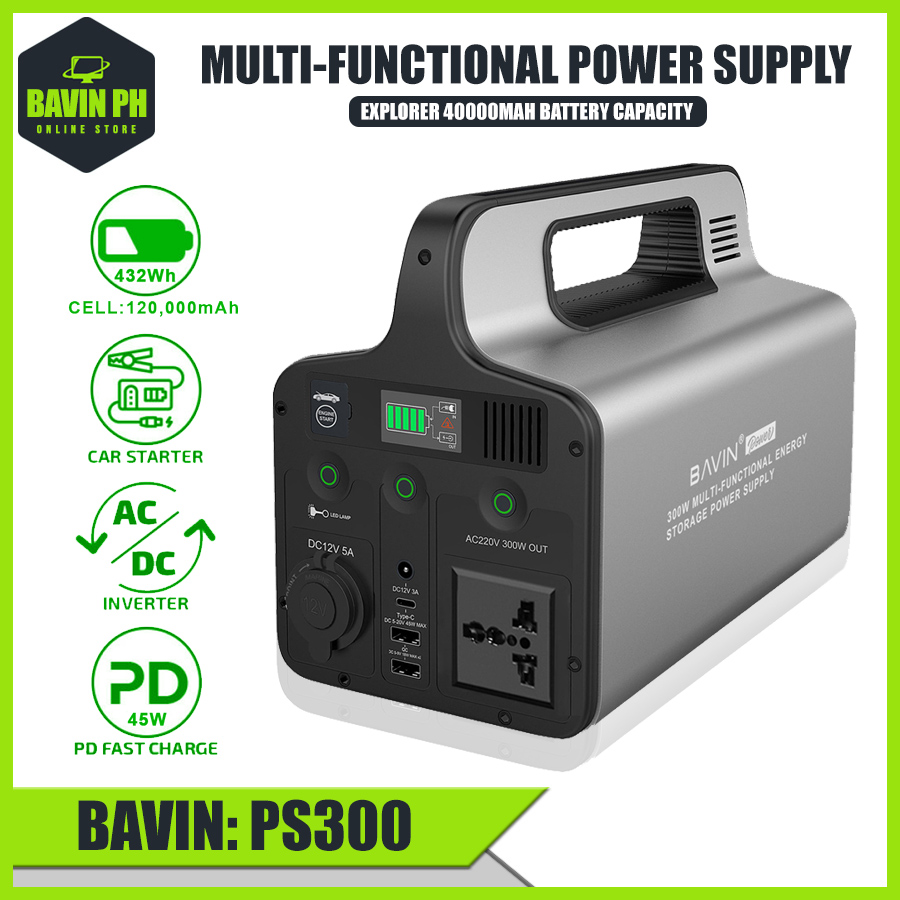 BAVIN Portable Power Supply Station PS300 Explorer 40000mAh Battery ...