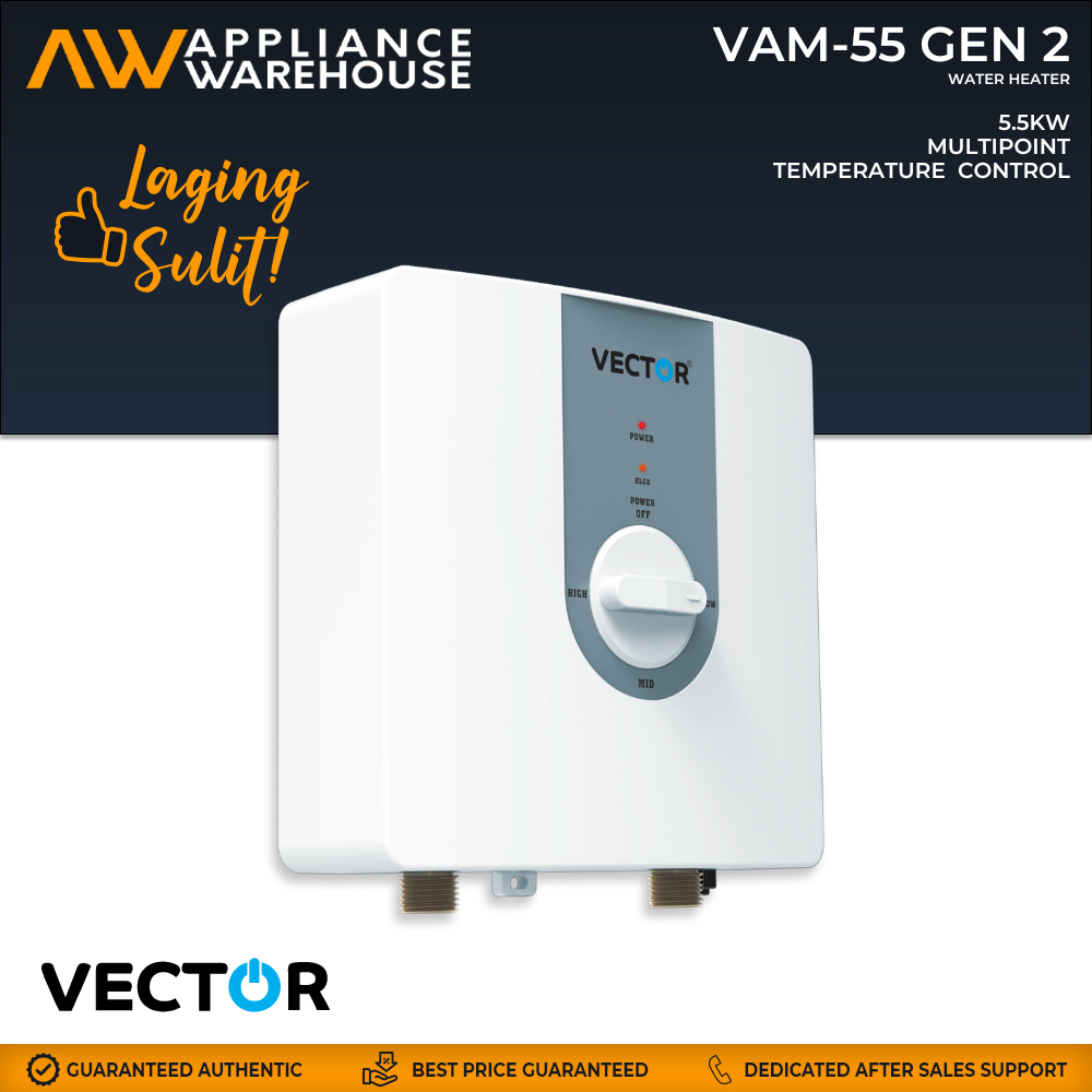 Vector VAM-55 5.5kw Multipoint Instant Water Heater with FREE ...