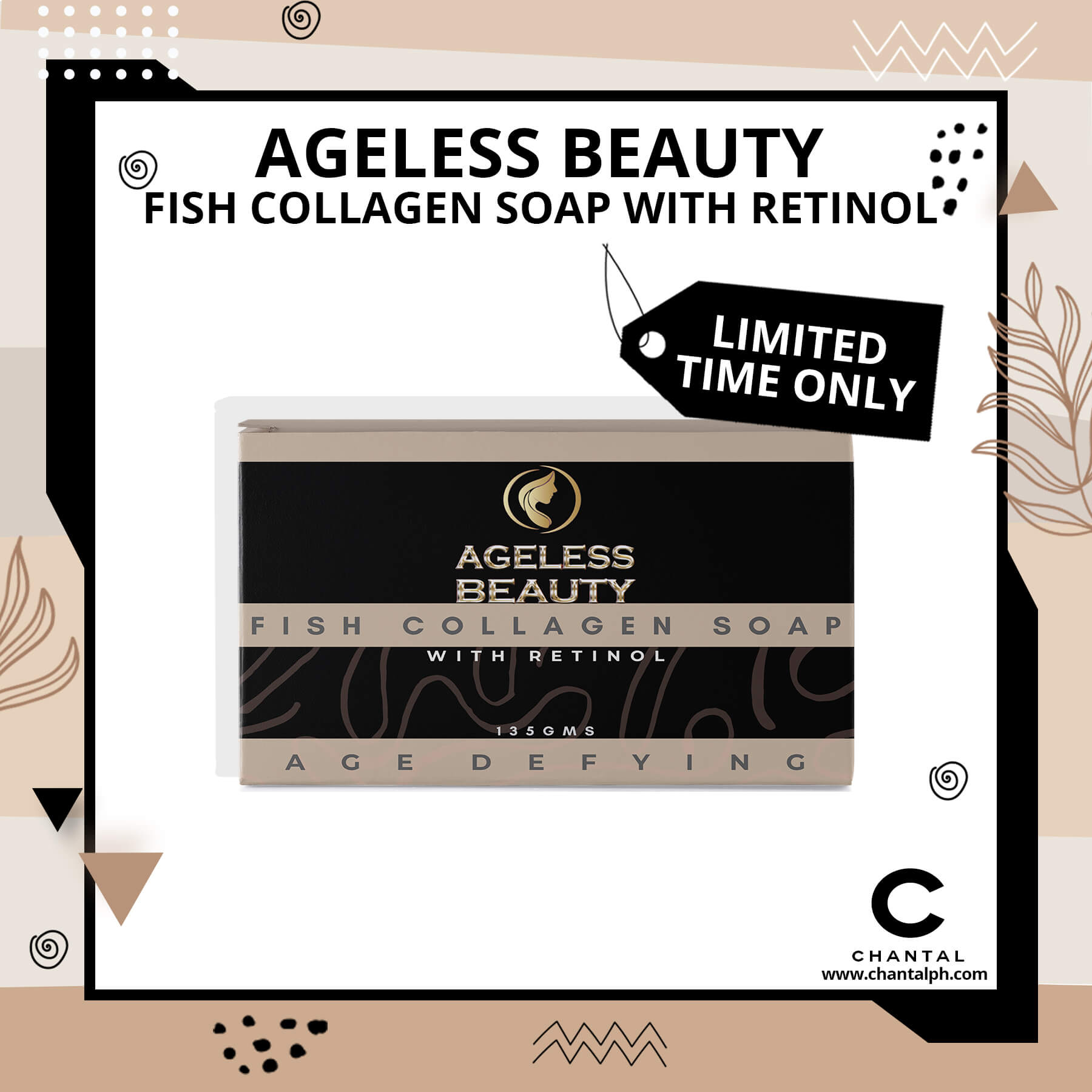 AGELESS BEAUTY Fish Collagen Soap with Retinol | Age Defying | Anti ...