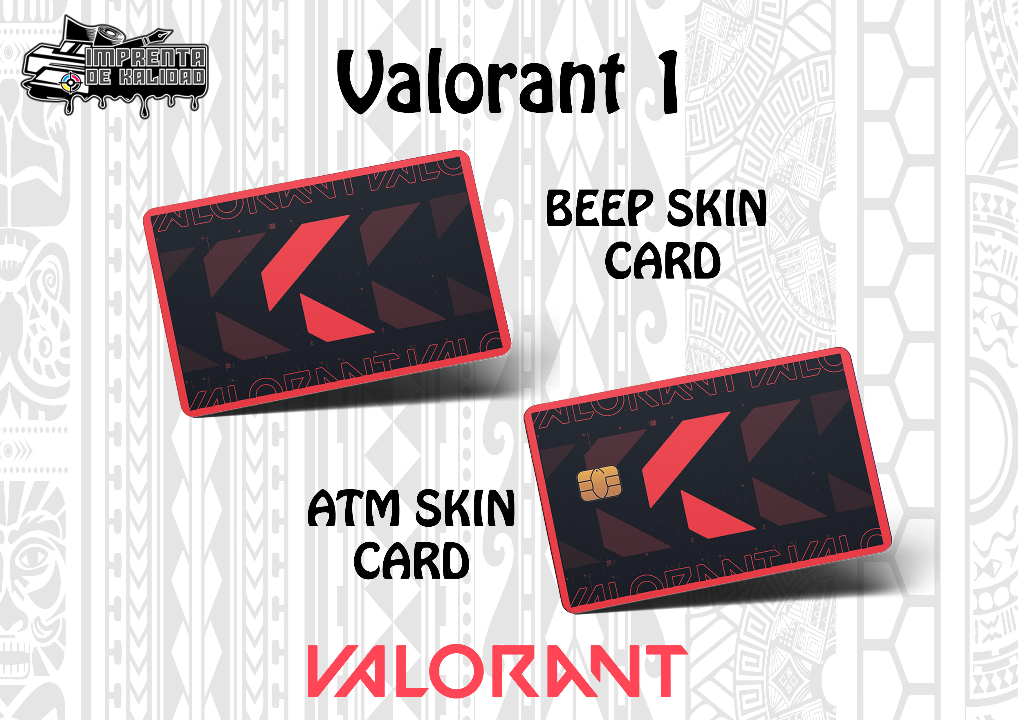 Valorant Skin Card Sticker Vinyl Debit/ATM/beep card sticker skin ...