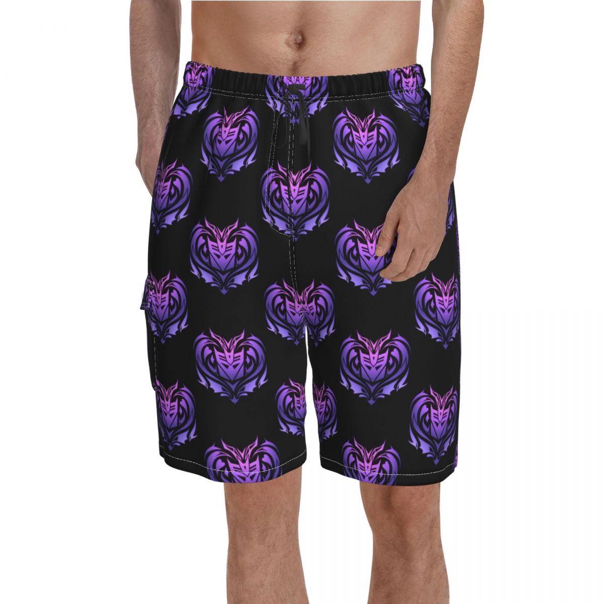 Transformer Decepticon Optimus Megatron Board Shorts Hot red face grate ...