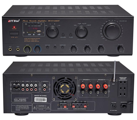 FT-Star Amplifier AV802BT with FM ,USB, SD Port, MP3 and Bluetooth ...