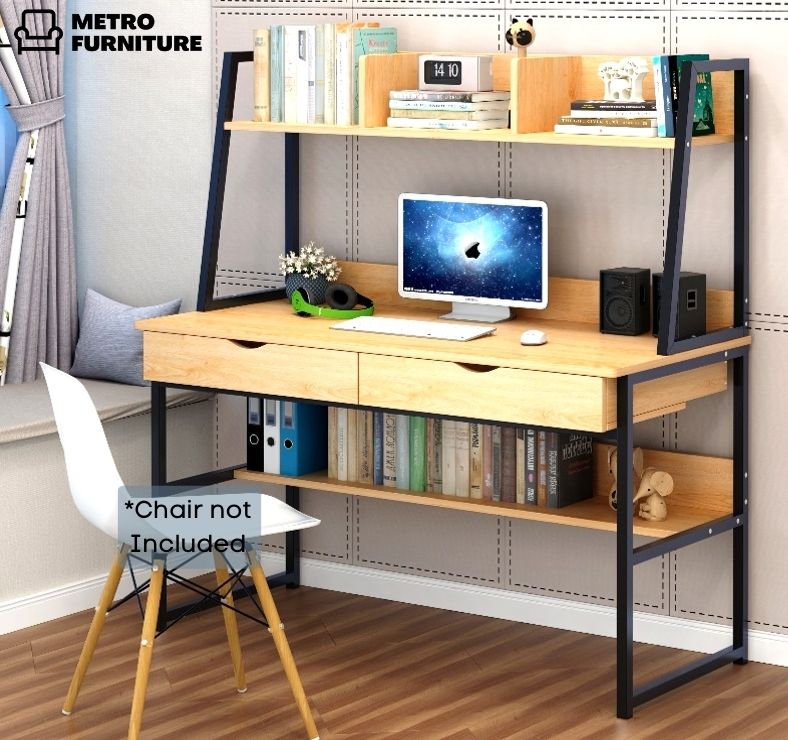 Study Table Computer Table Office Table with Drawer and Shelves HM2080 ...