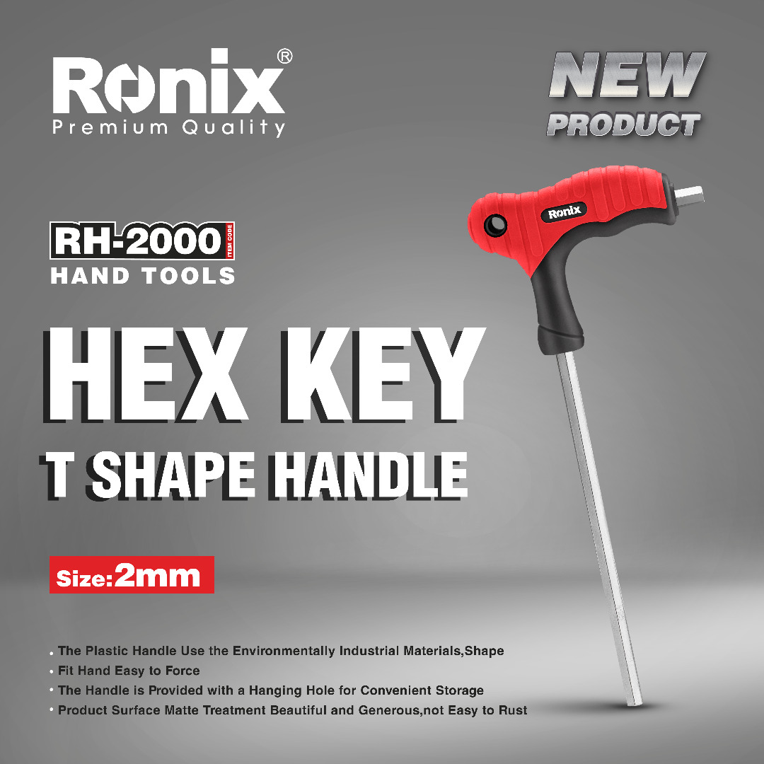 Ronix T Shape handle hex key RH-2000, RH-2001, RH-2002, RH-2007, RH ...