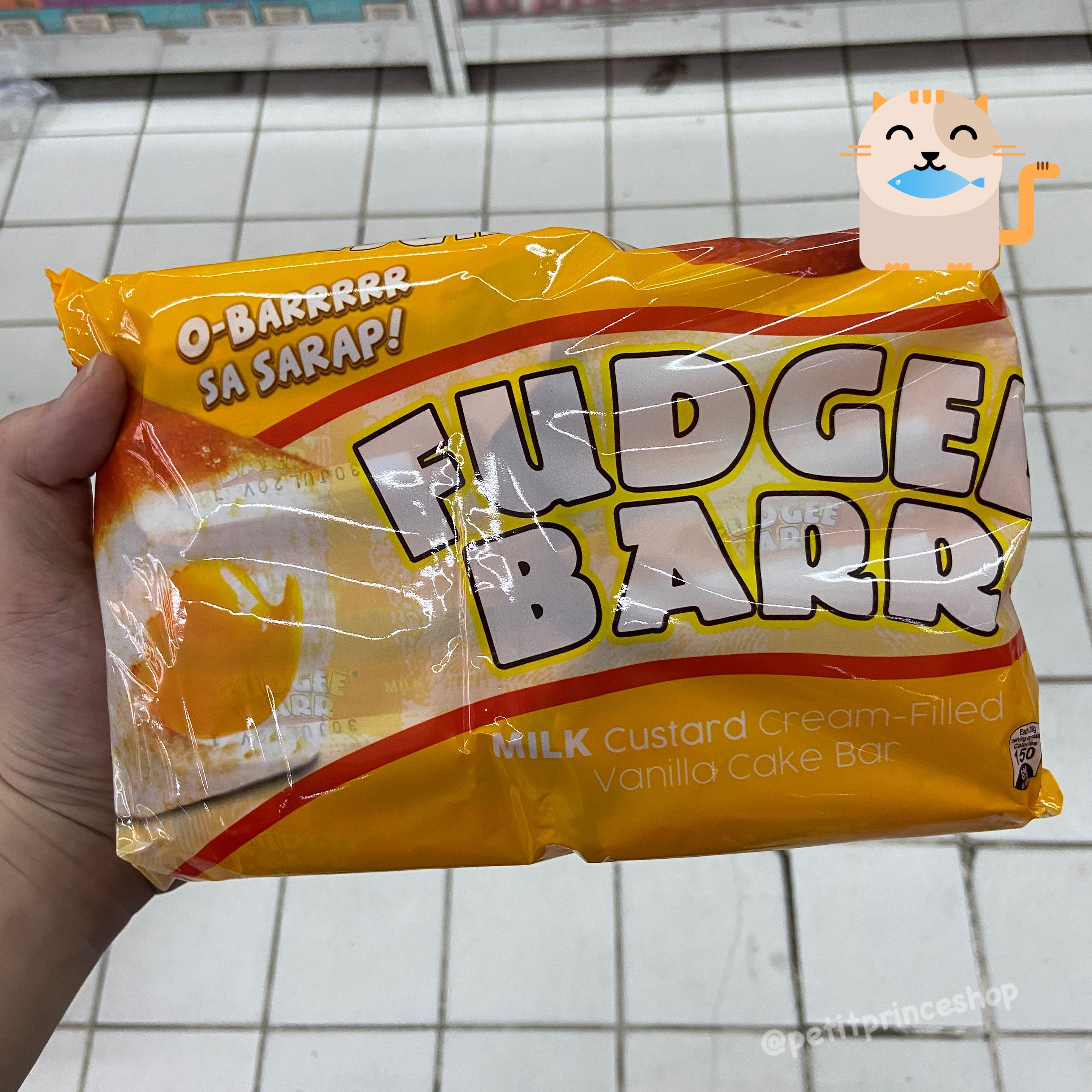 Fudgee Bar Milk Custard Cream-Filled Vanilla Cake Bar Combo (10 x 42g ...