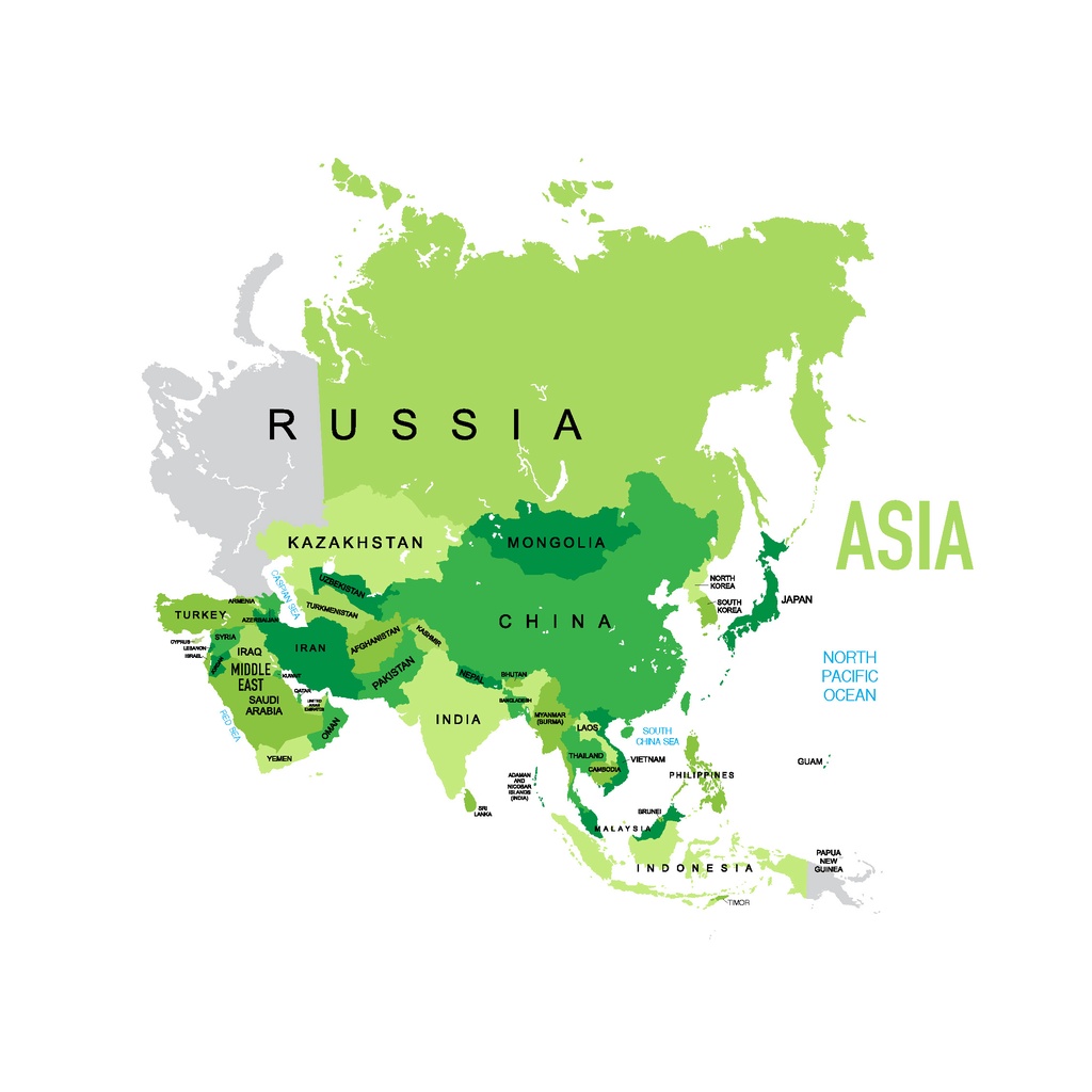 Laminated A3 or A4 Continents with Countries, Educational Wall Charts ...