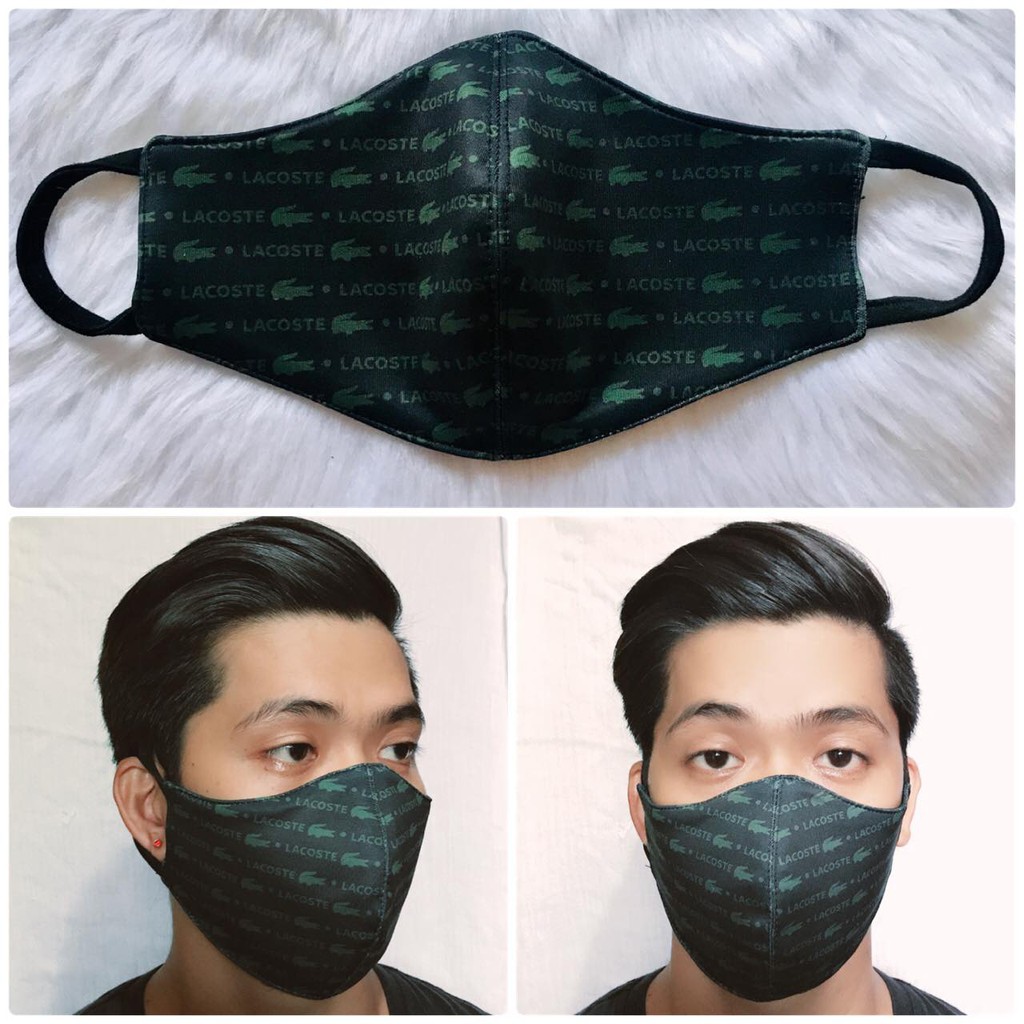 SIGNATURE DESIGN FACEMASK | LACOSE LACOST BLACK GREEN | Lazada PH