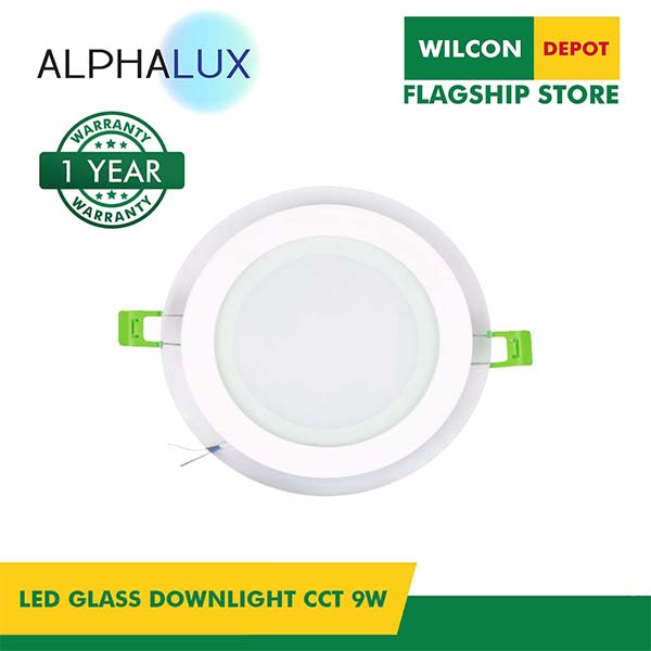 ALPHALUX 9W 6500K Led Glass Downlight CCT Round RML-65 by Wilcon Depot ...
