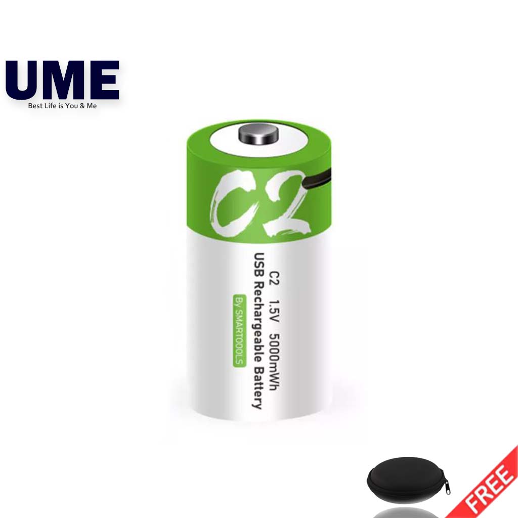 Type-C USB Recharge Battery C Size 1.5V Rechargeable Lithium Ion ...