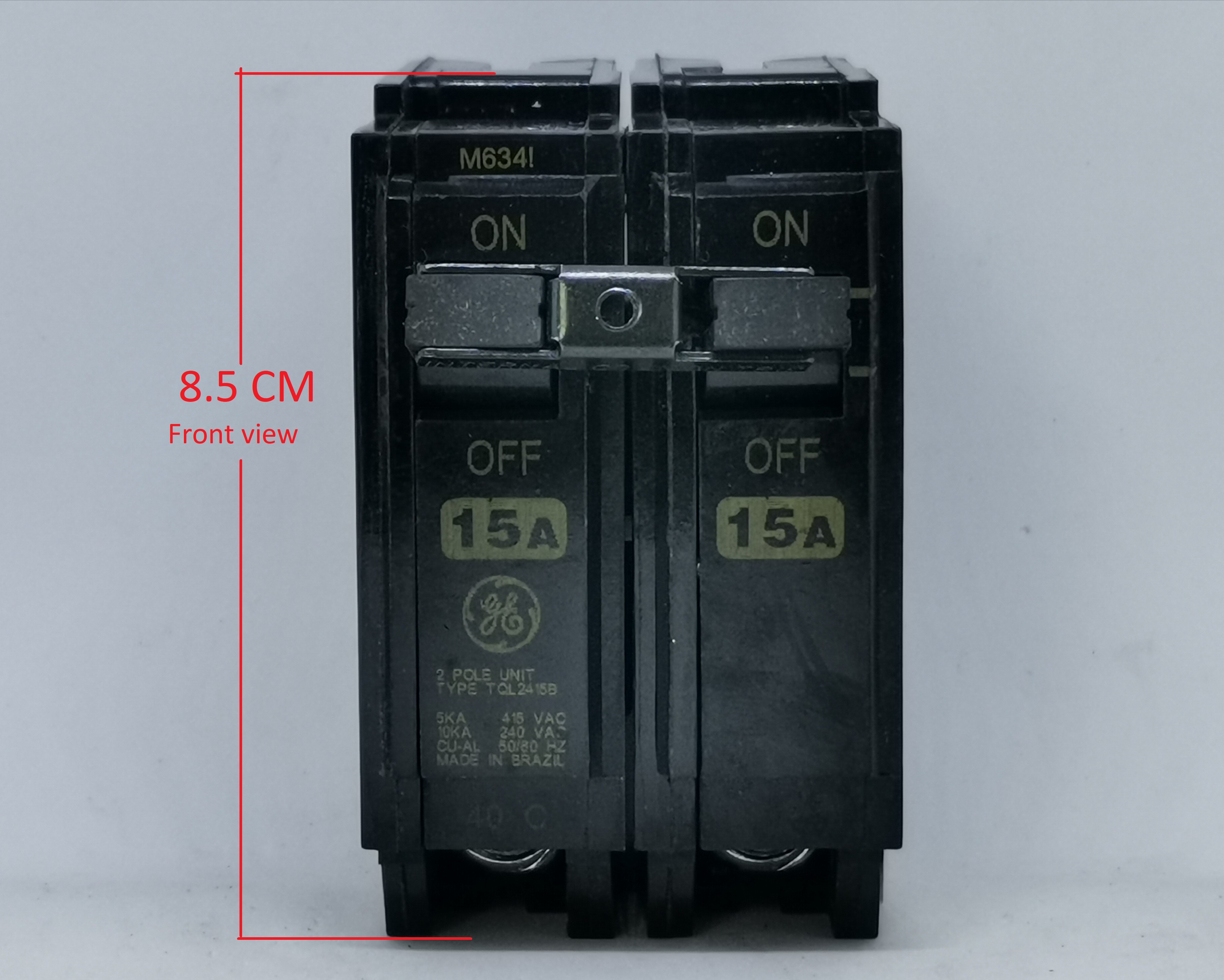 15A Circuit Breaker 2 Pole Single Phase Plug-in Single Phase (GE) TQL ...