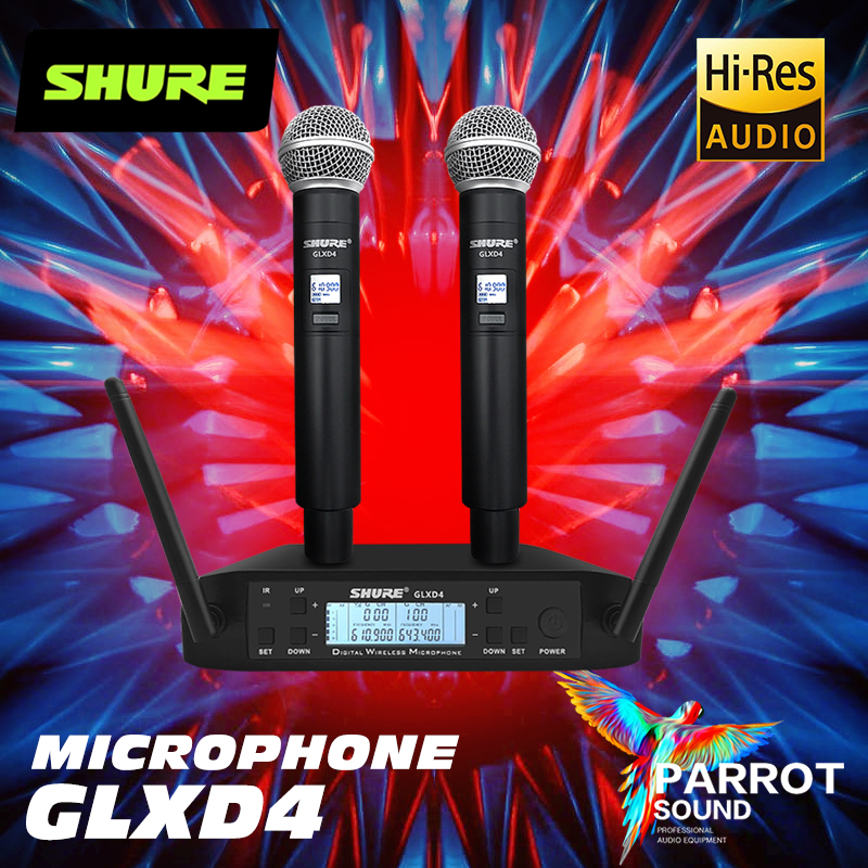 SHURE GLXD4 wireless microphone UHF dual floating mic SM58 The mic is strong and lightweight ...