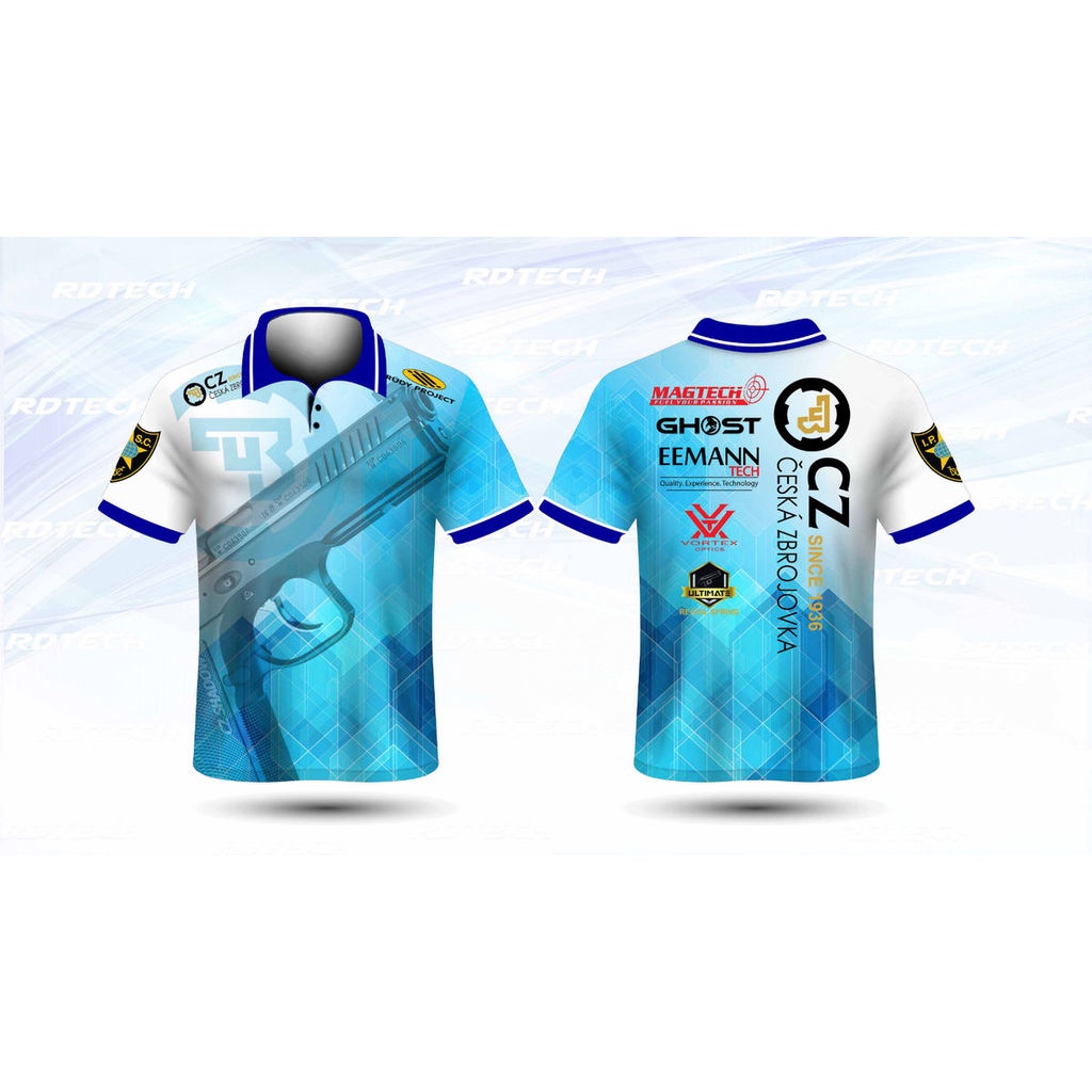 new cz shirt blue Sublimation Polo Shirt | Lazada.co.th