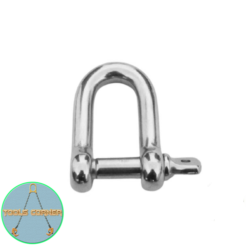 14mm-22mm 304 stainless steel D type shackle Screw Pin Stainless 304 ...