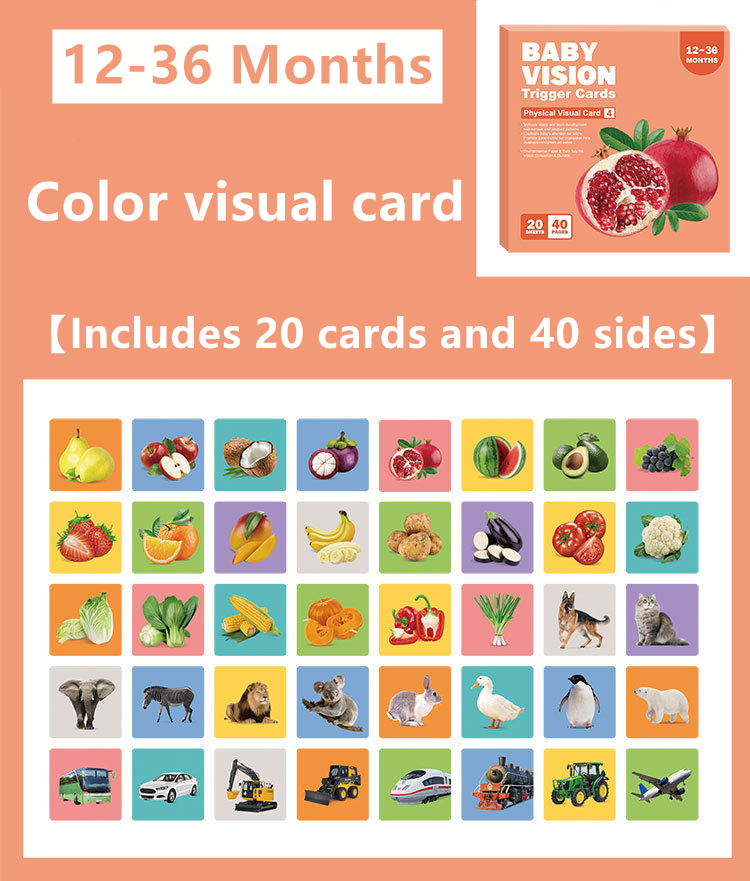 Black White Color Cards Preschool Early Educational Baby Visual ...