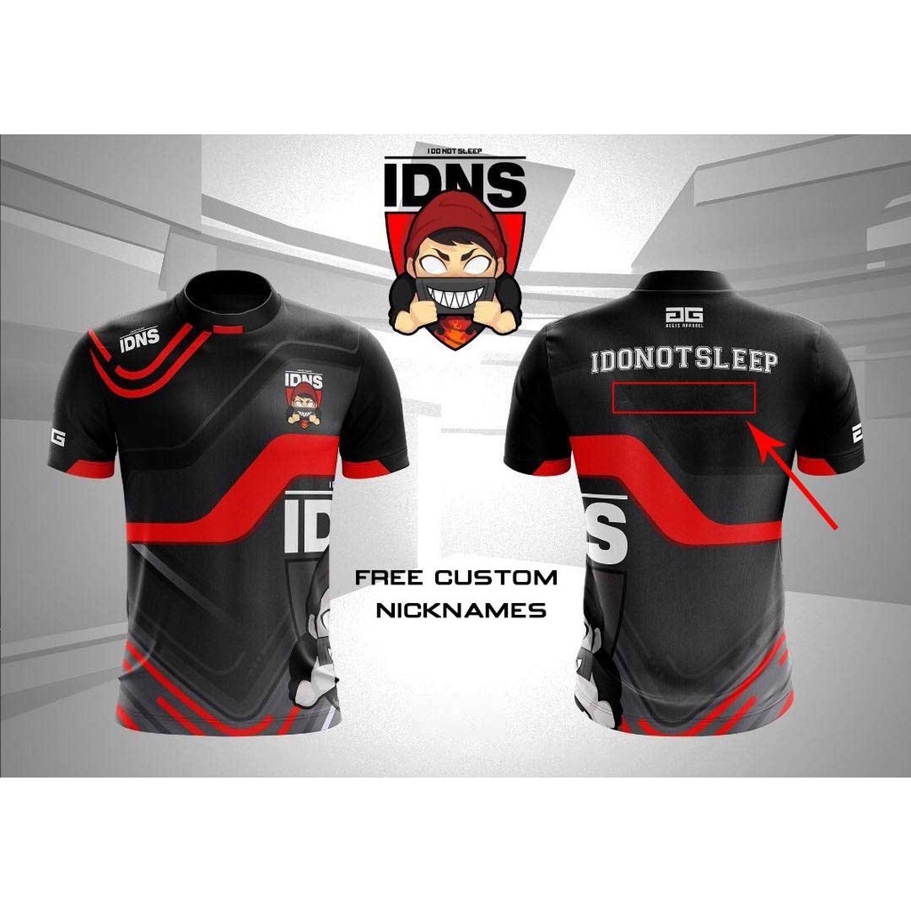 Team IDNS E-sports jersey free personalization | Lazada.co.th