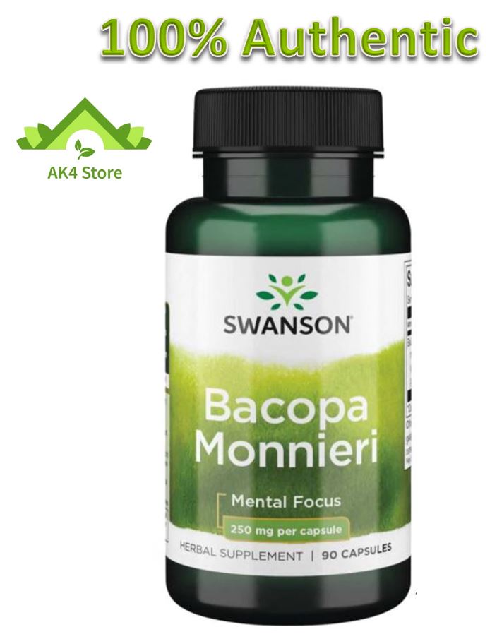 Bacopa Monnieri 250 mg 90 capsules, Mental Focus, Swanson | Lazada PH