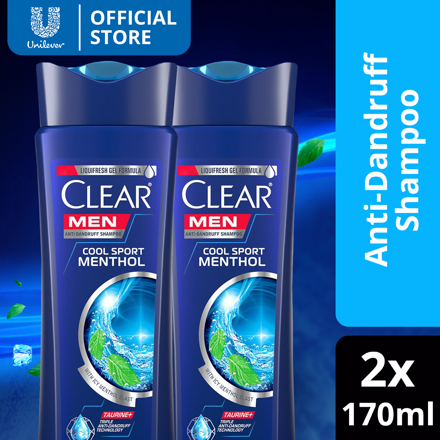 [BUNDLE OF 2] Clear Cool Sport Menthol 170ml | Lazada PH