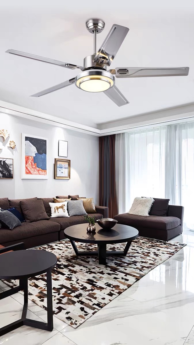 CHNT Nordic Modern Ceiling Fan With Light And Remot Control 66Inch ...