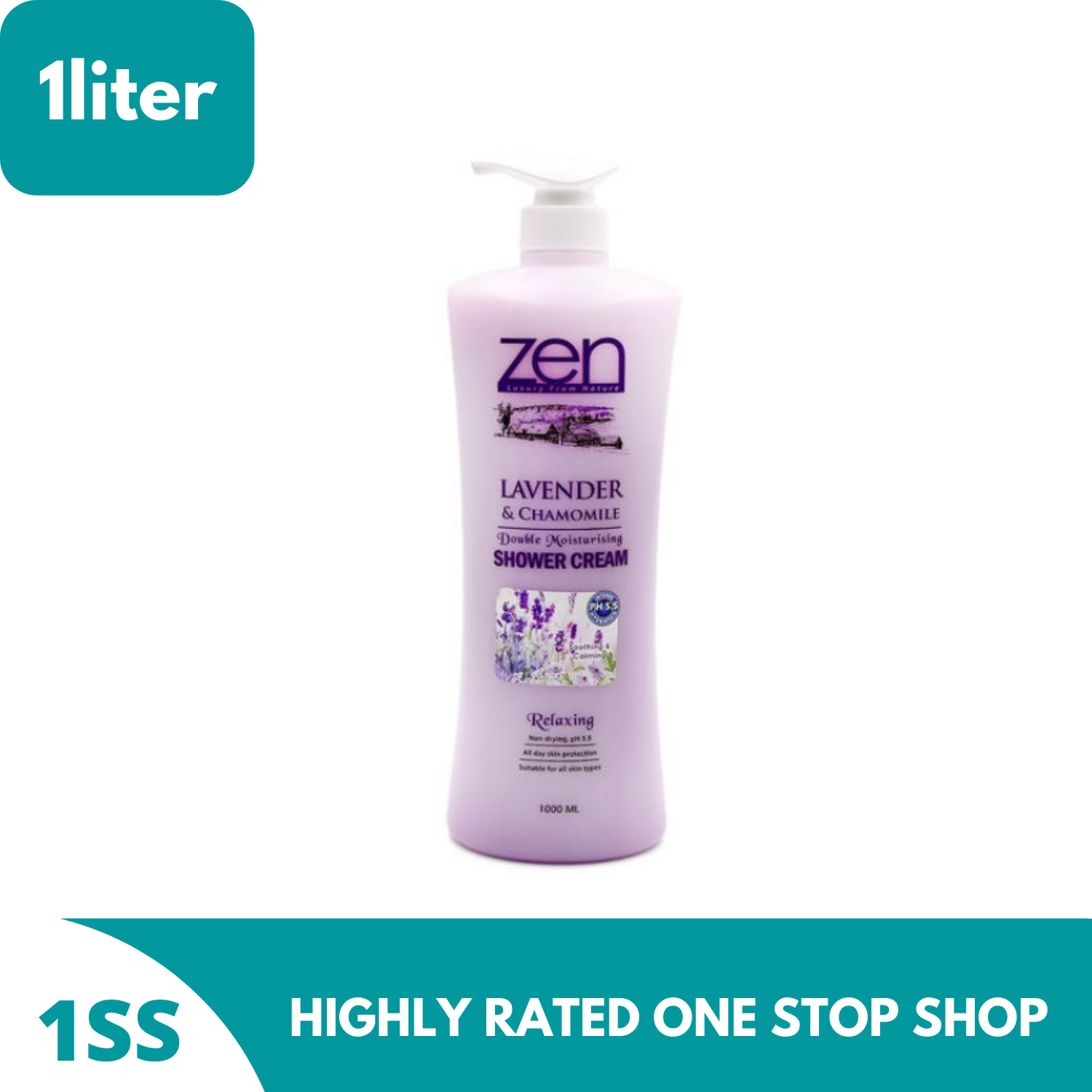 ZEN Lavender & Chamomile Double Moisturizing Shower Cream 1L | Lazada PH