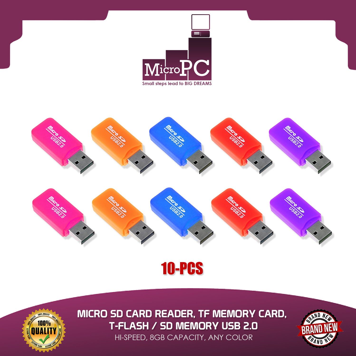 MICRO SD CARD READER, TF MEMORY CARD, T-FLASH / SD MEMORY USB 2.0 HI ...