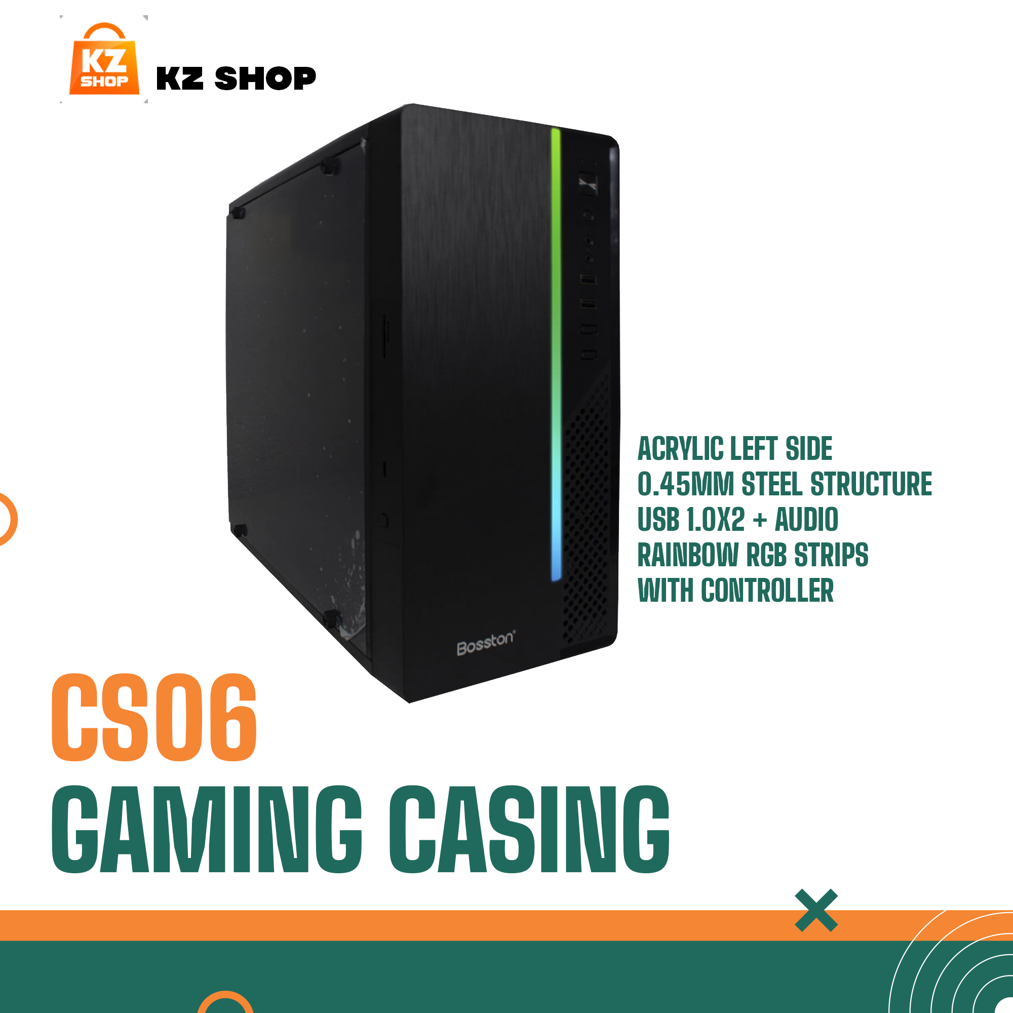 Bosston CS06 Micro Atx Gaming Casing | Lazada PH