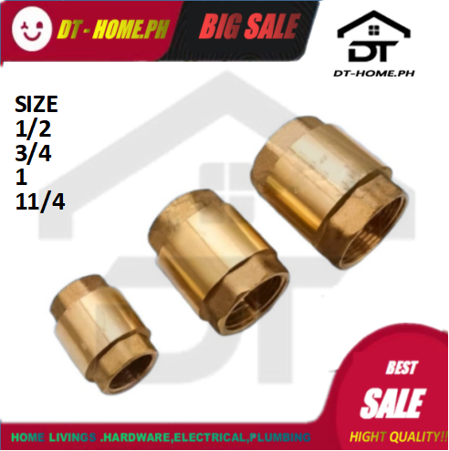BRASS CHECK VALVE SIZES: 1/2" , 3/4" , 1" , 1.1/4" (VERTICAL TYPE ...