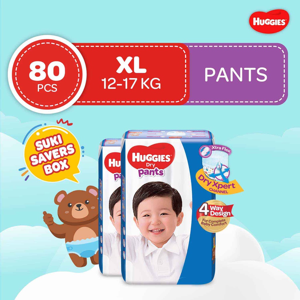 Factory direct sales Huggies Dry Pants XL - 40 pcs x 2 packs (80 pcs ...